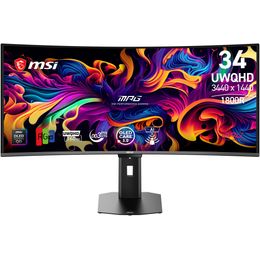 MSI Curved-Gaming-OLED-Monitor "MPG 341CQR QD-OLED X36", B:81,28cm H:37,19cm T:11,85cmschwarz, Monitore