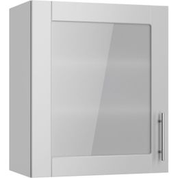 Glash&auml;ngeschrank KOCHSTATION, B:60cm H:70,4cm T:34,9cm, grau, K&uuml;che, Schr&auml;nke, "KS-Ahus", Breite 60 cm