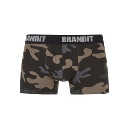 Brandit Herren Boxershorts "Brandit Herren Boxershorts Logo 2er Pack", Gr. Sschwarzcamouflage, schwarz, 95% Baumwolle, 5% Elasthan, Unterhosen