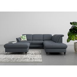 Sit & More Ecksofa SIT & MORE, B:261cm T:224cm, grau, 98% Polyester, 2% Polyamid, Wohnzimmer, Sofas, "Maggiore L-Form", wahlweise mit Kopfteilverstellung,
