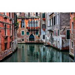 papermoon Fototapete "Venedig H&auml;user", B/L: 4m x 2,6m, Bahnen: 8 Stk., bunt, Schlafzimmer, Tapeten