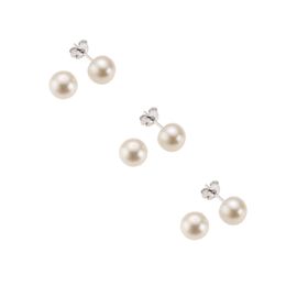 Vivance Damen Paar Ohrstecker "925 Silber rhodiniert S&uuml;&szlig;wasserzuchtperlen wei&szlig; 5mm", one-size, Silber 925 (Sterlingsilber), wei&szlig;, Silber 925