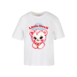MISS TEE Damen T-Shirt "Miss Tee Little Devil Tee"wei&szlig;, Gr. S, bedruckt, 100% Baumwolle, Shirts