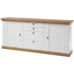 Sideboard Home Affaire, B:210cm H:91cm T:52cm, wei&szlig;, Wohnzimmer, Sideboards, "Cremona", Breite 210 cm