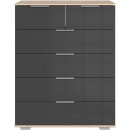 Schubkastenkommode wimex, B:82cm H:102cm T:41cm, braun, Sideboards, "Easy", mit Glas- oder Spiegelfront