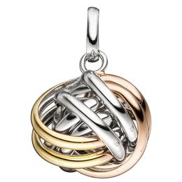 Jobo Damen Kettenanh&auml;nger "Anh&auml;nger Knoten", Silber 925 (Sterlingsilber), silber, Silber 925 (Sterlingsilber), Schmuckanh&auml;nger, 925 Silber vergoldet