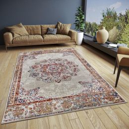 Teppich Hanse Home, B:200cm H:8mm L:280cm, beige, Jute, Polyester, Polypropylen (PP), Wohnzimmer, Teppiche, "Maderno", L&auml;ufer, Orientalisch,