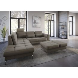Sit & More Ecksofa SIT & MORE, B:258cm H:84cm T:226cm, braun, Wohnzimmer, Sofas, "Bendigo L-Form", inklusive Sitztiefenverstellung, Bodenfreiheit 12 cm, in 2