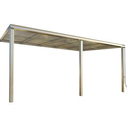 Terrassendach Beckmann, B:508cm T:321,7cm, grau, Aluminium, Kunststoff, Terrassen&uuml;berdachungen, "Exklusiv Gr. 7"