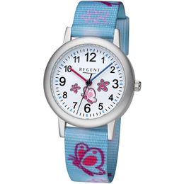 Regent Uhren REGENT Kinder Quarzuhr, blau, Armbanduhren, Armbanduhr, Kinderuhr, Lernuhr, M&auml;dchen, Schulanfang, Geschenkidee