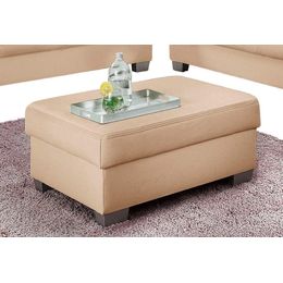 Hocker DOMO collection, B:85cm H:40cm T:61cm, beige, PRIMABELLE-Microfaser aus 100% Polyester, ;SOFTLUX-Kunstleder;Strukturstoff aus 90% Polyester,