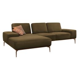 Ecksofa W.Schillig, B:279cm H:88cm T:178cm, gr&uuml;n, Longlife Xtra-Leder Z73: Naturwalkleder der Luxusklasse aus den erlesensten Rohh&auml;uten. Hautst&auml;rke