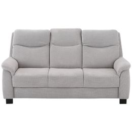 3-Sitzer Home Affaire, B:193cm H:104cm T:96cm, silber, Struktur weich (90% Polyester / 10% Polyamid);Luxus-Microfaser (100%