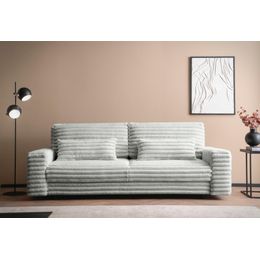 Schlafsofa, B:250cm H:90cm T:108cm, grau, LeGer Home by Lena Gercke, Jugendzimmer, Sofas, "Imoga, Polster mit Schlaffunktion, 3-Sitzer Sofa, Couch
