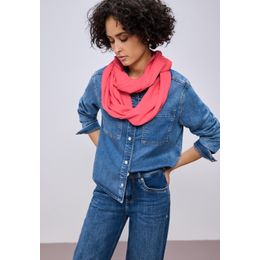 Street One Damen Loopstriking coral, unifarben, Stoff, 100% Viskose, Modet&uuml;cher, zart