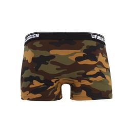 Urban Classics Herren Boxershorts "Urban Classics Herren 2-Pack Camo Boxer Shorts", Gr. Swoodcamo schwarzcamo, 95% Baumwolle, 5% Elasthan, Unterhosen