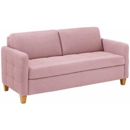 2,5-Sitzer Home Affaire, B:163cm H:78cm T:78cm, rosa, Struktur fein (100% Polyester);Luxus-Microfaser ALTARA NUBUCK (100% Polyester);Luxus-Microfaser