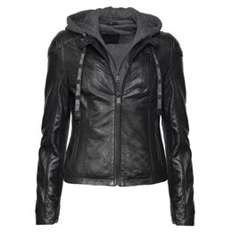 Mustang Damen Lederjacke "31021533", schwarz, Gr. S, Obermaterial: 100% Lammleder; Futter: 60% Baumwolle, 40% Polyester; &Auml;rmelfutter: 100% Polyester;