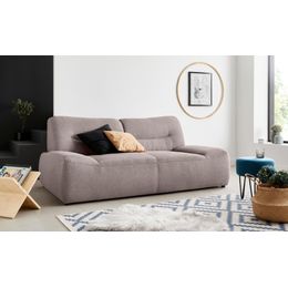 2-Sitzer DOMO collection, B:200cm H:81cm T:109cm, grau, Sofas, "Cesena modernes Sofa mit flachen Armlehnen, komfortabel", fester Sitzkomfort, frei im