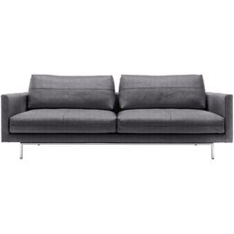 3-Sitzer, B:200cm H:91cm T:106cm, schwarz, CREATION BY ROLF BENZ, Sofas, "CR.414, Designsofa, edles Sofa, Loungesofa, Ledersofa, klares Design", aus