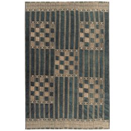 Teppich Gino Falcone, B:80cm H:5mm L:165cm, blau, Kunstfaser, Wohnzimmer, Teppiche, "Outdoor-Africa 39", Flachgewebe, In- und Outdoor geeignet,