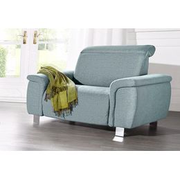Sit & More Sessel SIT & MORE, B:93cm H:103cm T:106cm, blau, Struktur (100% Polyester);Struktur fein (100% Polyester), Wohnzimmer, Sessel, "Township", wahlweise