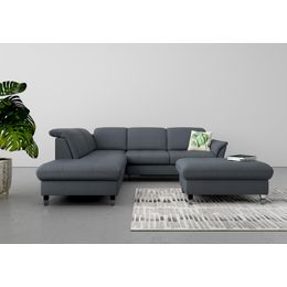 Sit & More Ecksofa SIT & MORE, B:261cm T:224cm, grau, 98% Polyester, 2% Polyamid, Wohnzimmer, Sofas, "Maggiore L-Form", wahlweise mit Kopfteilverstellung,