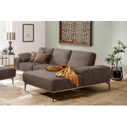 Ecksofa W.Schillig, B:299cm H:88cm T:178cm, braun, Longlife Xtra-Leder Z73: Naturwalkleder der Luxusklasse aus den erlesensten Rohh&auml;uten. Hautst&auml;rke