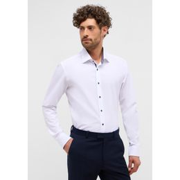 Eterna Herren Langarmhemd "SLIM FIT", wei&szlig;, Gr. 40, Twill, 46% Baumwolle, 8% Elasthan, 46% Polyester, Hemden, NON IRON (b&uuml;gelfrei)