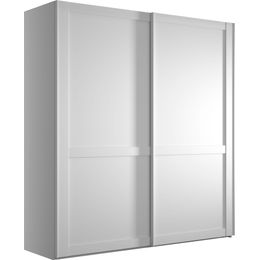 Schwebet&uuml;renschrank Wiemann, B:197,3cm H:220cm T:67cm, wei&szlig;, Holzwerkstoff, Schr&auml;nke, "G&ouml;teborg", Querriegel und Griffleisten im Korpusfarbton