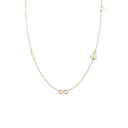 Elli Damen Kette mit Anh&auml;nger "Kreuz Herz Infinity Anker Stern 925 Sterling Silber", 40, ohne Stein, Silber 925 (Sterlingsilber), L: 40, gold, Silber