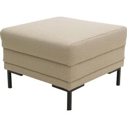 Hocker, B:55cm H:45cm T:55cm, beige, LOOKS by Wolfgang Joop, 100% Polyester, Wohnzimmer, Hocker, "LOOKS VII", passend zur Serie B/T/H: 64/64/45 cm
