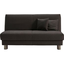 ell+ell Schlafsofa ELL + ELL, B:160cm T:100cm, grau, Jugendzimmer, Sofas, "Enny", Liegefl&auml;che Breite 155 cm, Liegeh&ouml;he 45 cm, F&uuml;&szlig;e alufarben