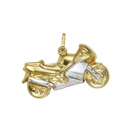 Jobo Damen Kettenanh&auml;nger "Anh&auml;nger Motorrad", Gelbgold 333, gold, Gelbgold 333, Schmuckanh&auml;nger, 333 Gold bicolor