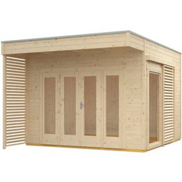 Skan Holz Gartenhaus SKANHOLZ, beige, Holzwerkstoff, Gartenh&auml;user, "Tokio 2", doppelschalig