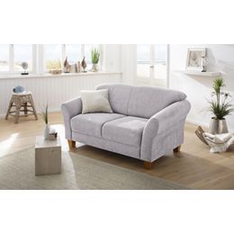 2-Sitzer Home Affaire, B:163cm H:84cm T:89cm, grau, 90% Polyester/10% Polyamid Luxus-Microfaser (100% Polyester);Struktur (100%