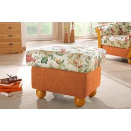 Hocker Home Affaire, B:62cm H:45cm T:50cm, bunt, Chenille (70% Polyacryl, 30% Polyester);Chenille (70% Polyacryl, 30% Polyester) auf Korpus und