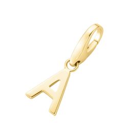 Damen Charm Buchstabe "Buchstabe A, Silber 925", gold, Giorgio Martello MILANO, Silber 925 (Sterlingsilber), Charms