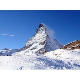 papermoon Fototapete "Schneeberg", B/L: 3,5m x 2,6m, Bahnen: 7 Stk., bunt, Schlafzimmer, Tapeten