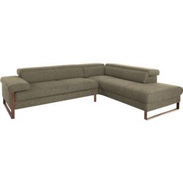 Ecksofa W.Schillig, B:281cm H:71cm T:230cm, schwarz, Flachgewebe S22 (100% Polyester);Stoff S37 (100% Polyester);Longlife Xtra-Leder Z59: Glattleder