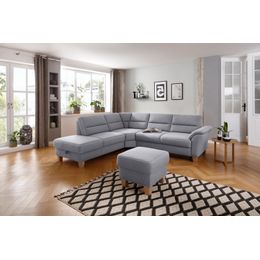 Ecksofa Home Affaire, B:262cm H:89cm T:235cm, grau, Luxus-Microfaser ALTARA NUBUCK (100% Polyester);Struktur (100% Polyester);Luxus-Microfaser