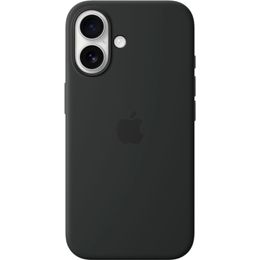 Apple Smartphone-H&uuml;lle "iPhone 16 Silikon Case mit MagSafe", iPhone 16, schwarz, H&uuml;llen