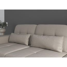 Sit & More Sofakissen SIT & MORE, B:65cm H:25cm T:11cm, grau, Polsterauflagen, "Baviene", Set, bestehend aus 2 Nierenkissen