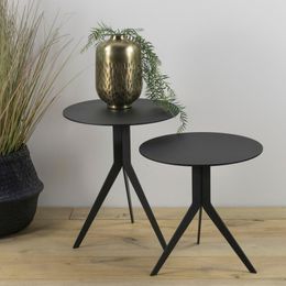 Beistelltisch SPINDER DESIGN, B:38cm H:45cm T:38cm, schwarz, Wohnzimmer, Tische, "Daley", Metall, Stark, langlebig