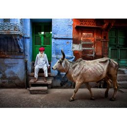 papermoon Fototapete "Photo-Art FADHEL ALMUTAGHAWI, INDIEN", B/L: 5m x 2,8m, Bahnen: 10 Stk., bunt, Schlafzimmer, Tapeten