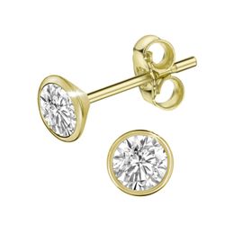 Firetti Damen Paar Ohrstecker "Schmuck Geschenk Gold 585 Ohrschmuck Solit&auml;r", 4,3mm, 0,46 SI = kleine Einschl&uuml;sse, Diamanten Gelbgold 585, gold,