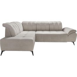 Ecksofa Home Affaire, B:272cmtaupe, 100% Polyester, Wohnzimmer, Sofas, "Fiore"