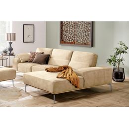 Ecksofa W.Schillig, B:319cm H:88cm T:178cm, beige, Longlife Xtra-Leder Z73: Naturwalkleder der Luxusklasse aus den erlesensten Rohh&auml;uten. Hautst&auml;rke