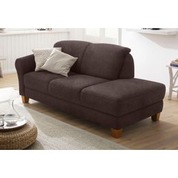 Recamiere Home Affaire, B:194cm H:84cm T:91cm, braun, Struktur (100% Polypropylen);Luxus-Microfaser (100% Polyester) 90% Polyester/10%