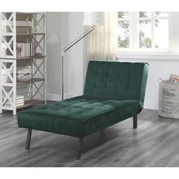 Relaxliege, B:76cm H:82cm T:178cm, gr&uuml;n, ATLANTIC HOME COLLECTION, Wohnzimmer, Sofas, "Pierre", mit 3-stufiger Rasterfunktion im R&uuml;cken, mit